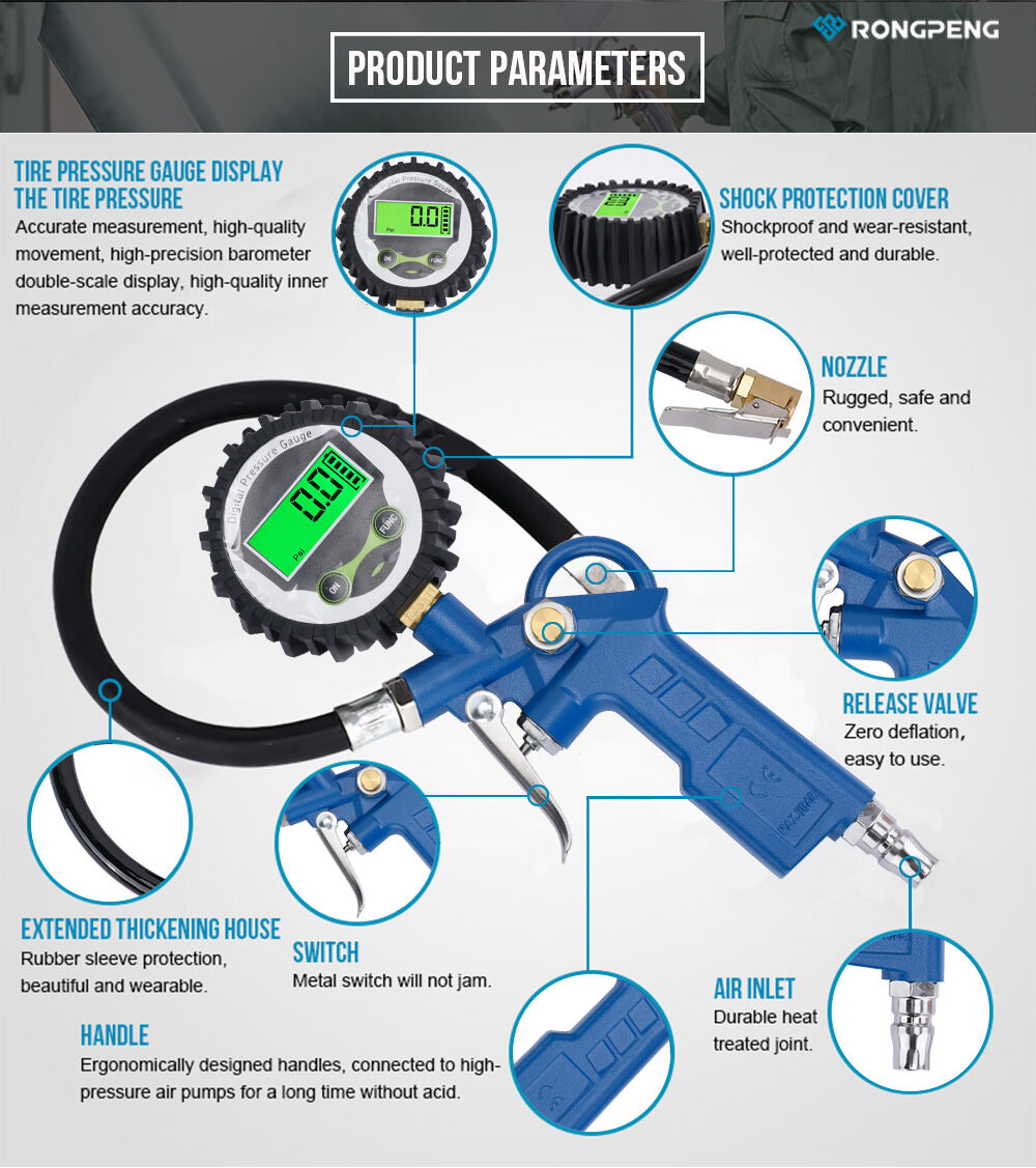 Buy Wholesale China Rongpeng Tire Inflators Gun R8037-2 Pneumatic Tyre ...