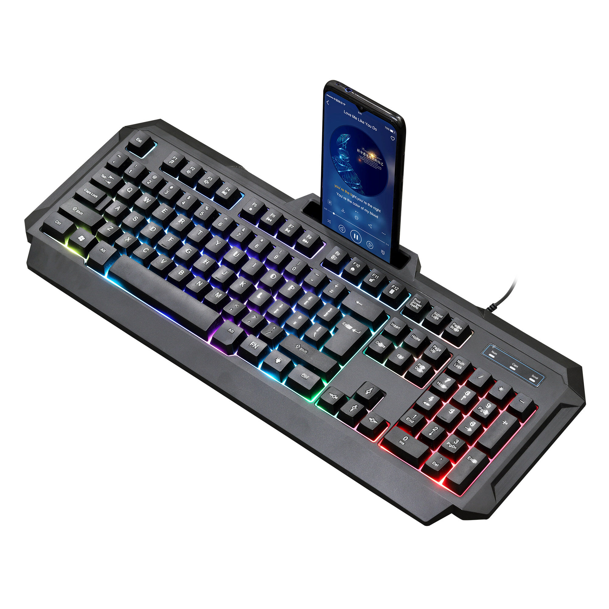 Buy Wholesale China Gaming Keyboard, 7-color Rainbow Led Backlit 104 ...