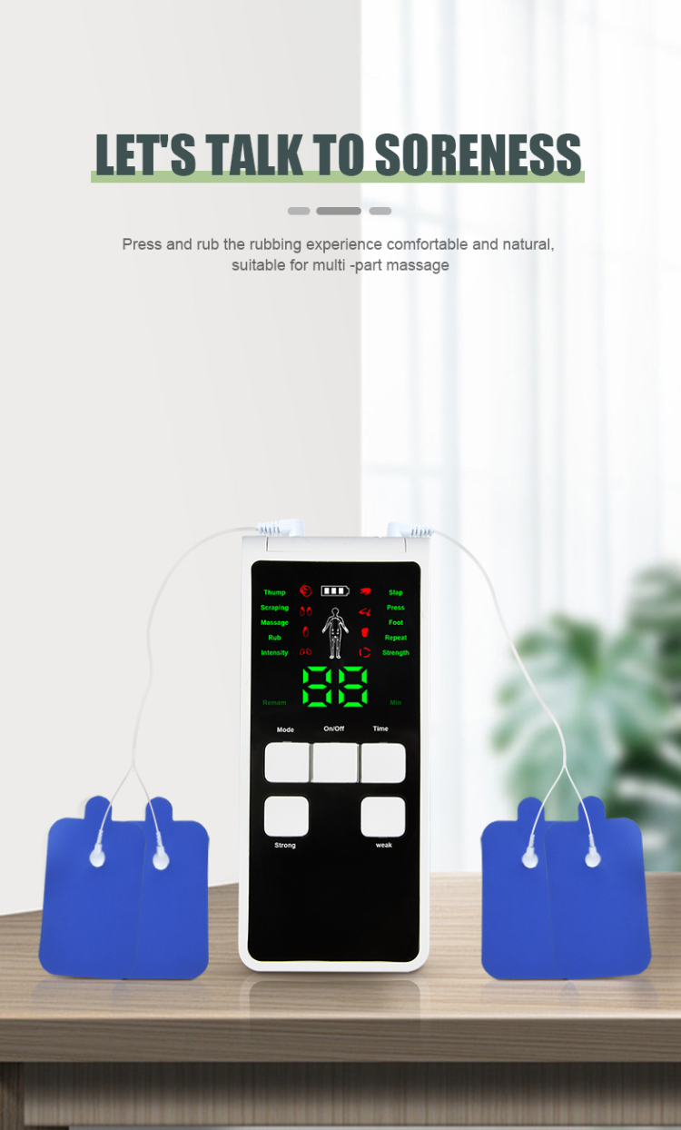 Ems Muscle Stimulator Tens Machine Massage Period Pain Relief Electrode ...