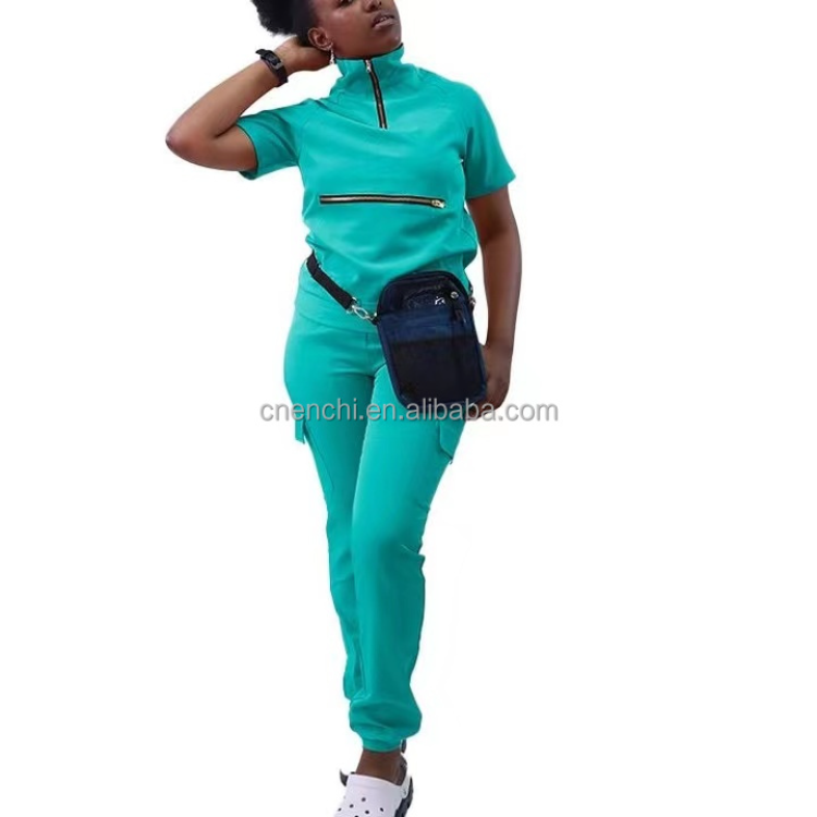 Fashion Colors Designs Strech Uniforme Suits Sets Women Nurse Medical ...