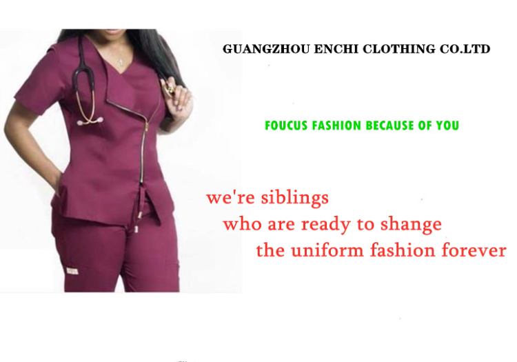 Fashion Colors Designs Strech Uniforme Suits Sets Women Nurse Medical ...