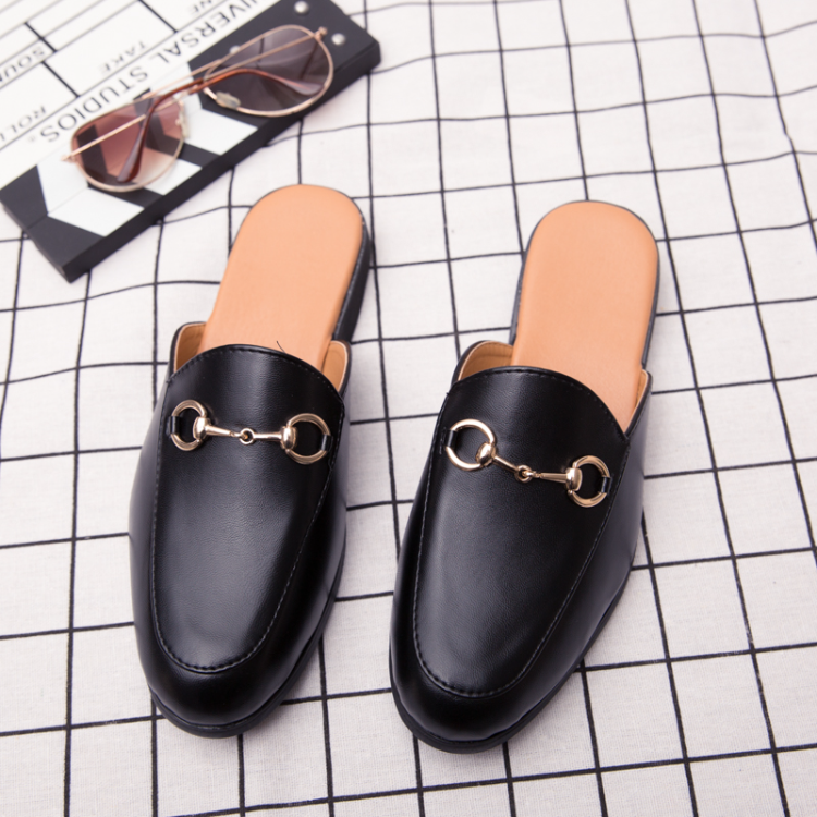 Buy Wholesale China High Quality Pure Color Slip-on Leather Shoes Non ...