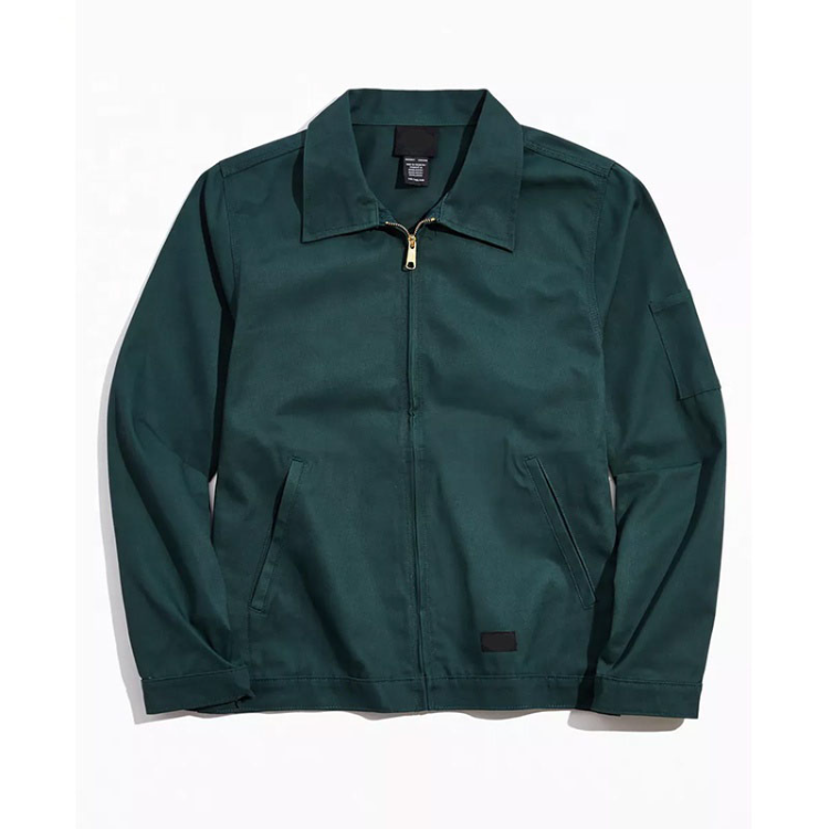 Oem/odm Custom Lapel Zipper Cotton Workwear Jacket Zip Up Men's Heavy ...