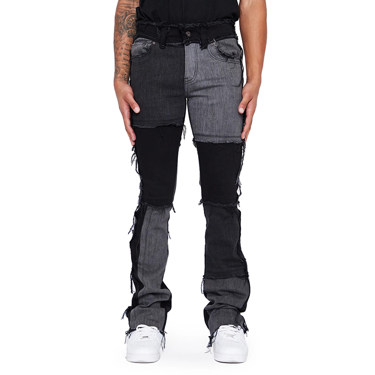 Huili Men's Fashion Casual Style Denim Pants Factory Sale Raw Edge Two ...