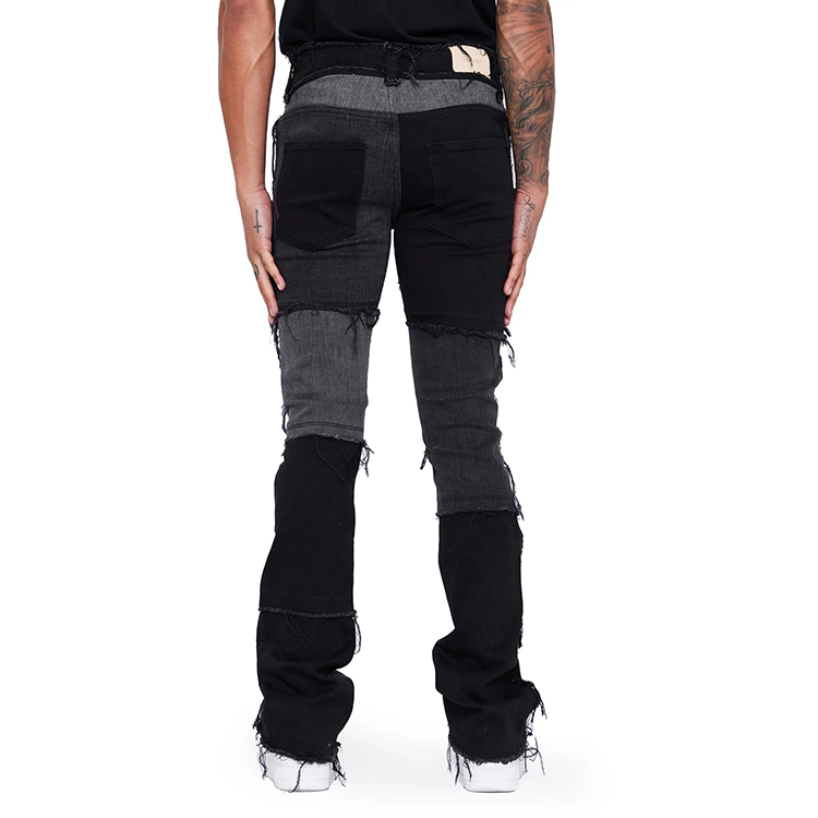 Huili Men's Fashion Casual Style Denim Pants Factory Sale Raw Edge Two ...