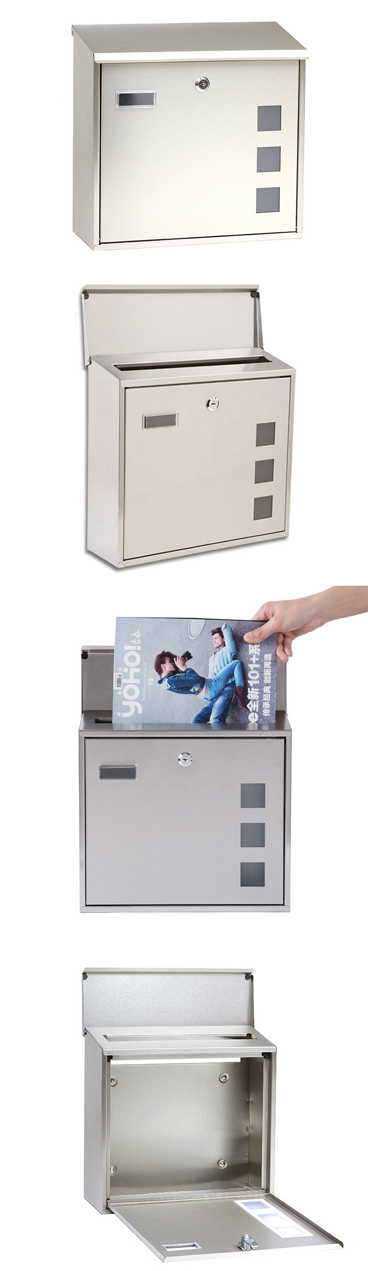 Buy Wholesale China Letter Drop Boxes Galvanized Sheet Mailbox Wall ...