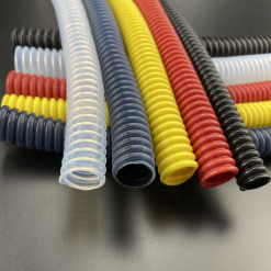 Customized Flexible Ptfe Plastic Corrugated Hose Bellows Tube Pipe Convoluted Tubing, Corrugated ...