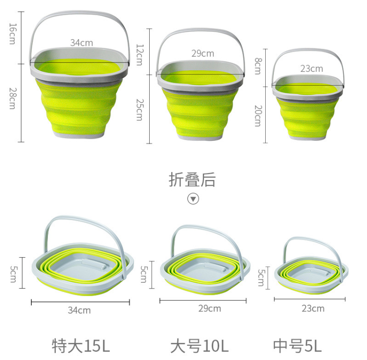 Buy Wholesale China Multi-function Square Foldable Pail Plastic ...