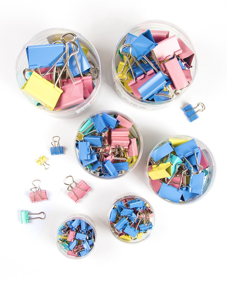 40pcs Multi Sizes Office Stationery Metal Paper Binder Clips $0.45 ...