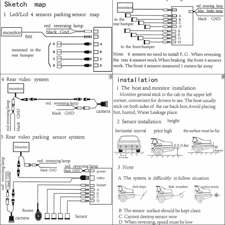 Buy Wholesale China P500 4 Sensors 22mm Lcd Backlight Display Car ...