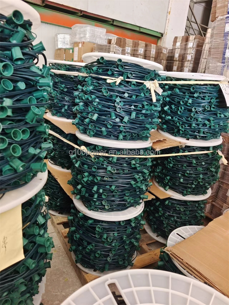 Holiday Lighting C9 Light Spool C9 Christmas Socket Wire Spt-1w 1000 ...