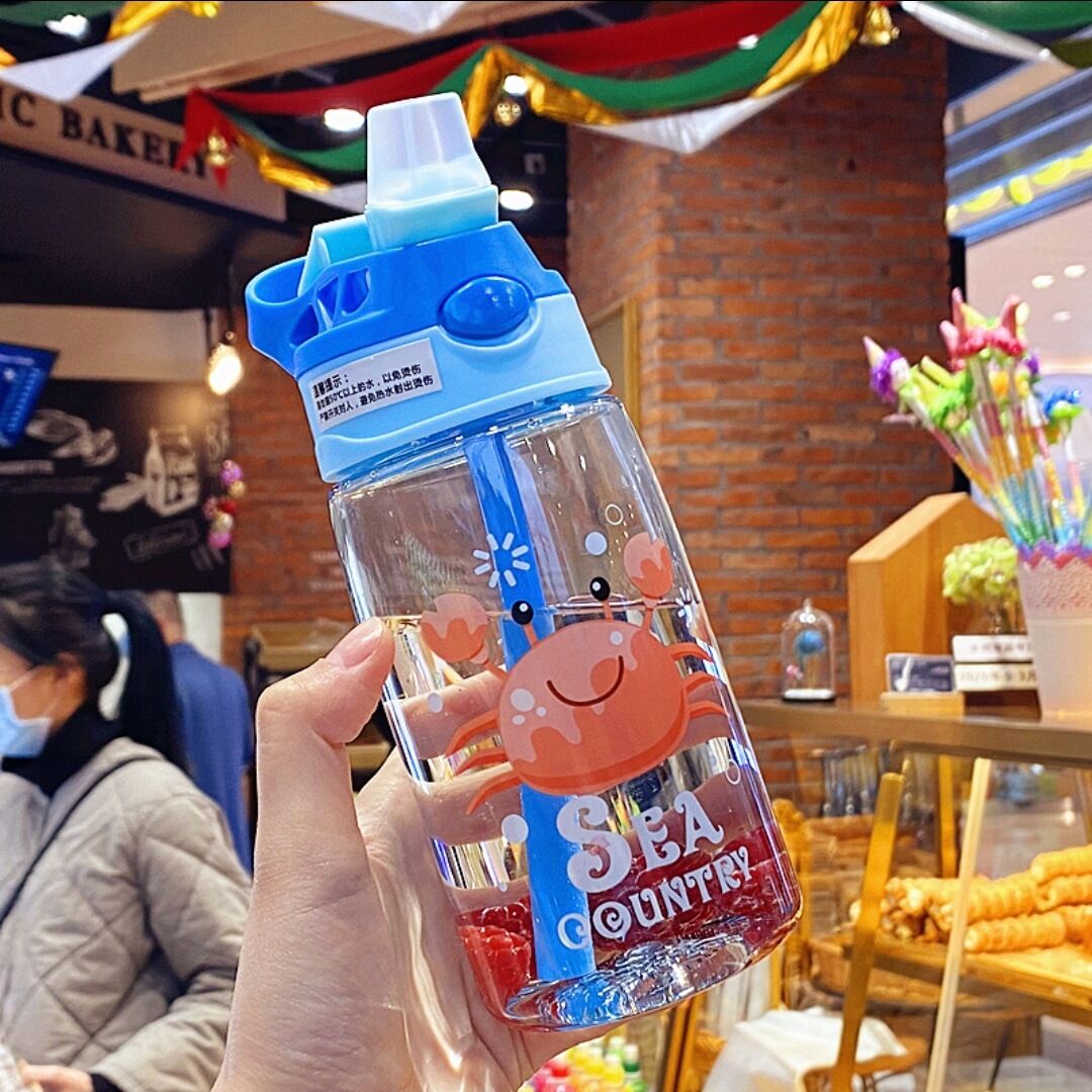 Buy Wholesale China 480ml Cute Water Cup Straw Children Water Bottle ...