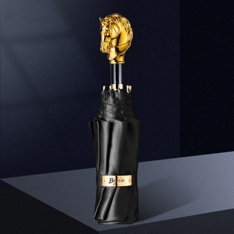 Luxury High End Design Animal Head Handle Umbrella Animal Folding ...