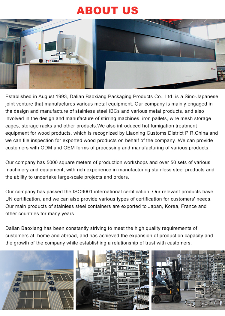 1000 Liter Multi-use Stainless Steel Chemical Reagent Storage Ibc Totes ...