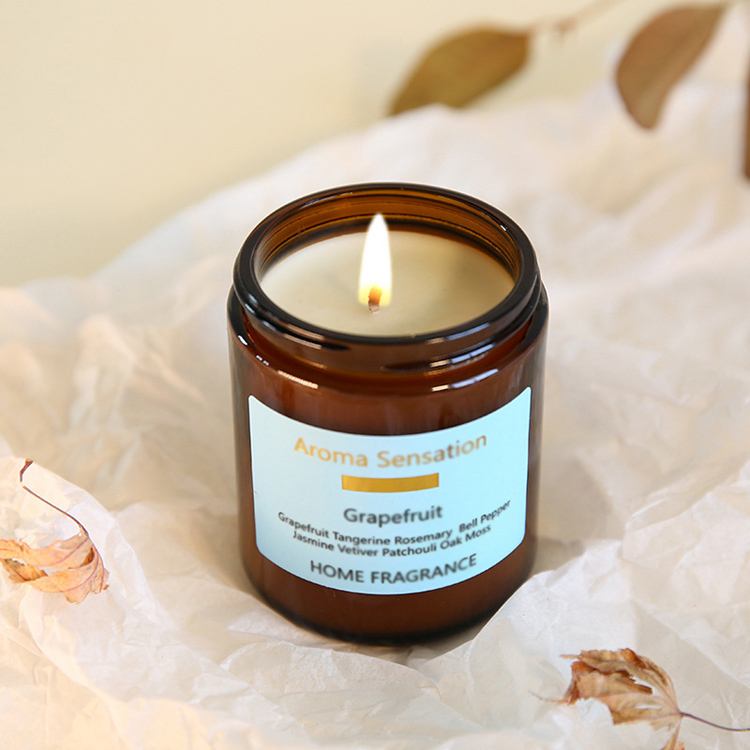 Wholesale Amber Glass Jar, Wide Mouth Brown Glass Bottle With Black ...