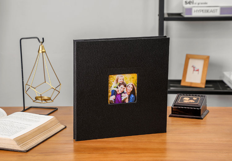 Buy Standard Quality China Wholesale Black Cover Diy Leatherine Book ...