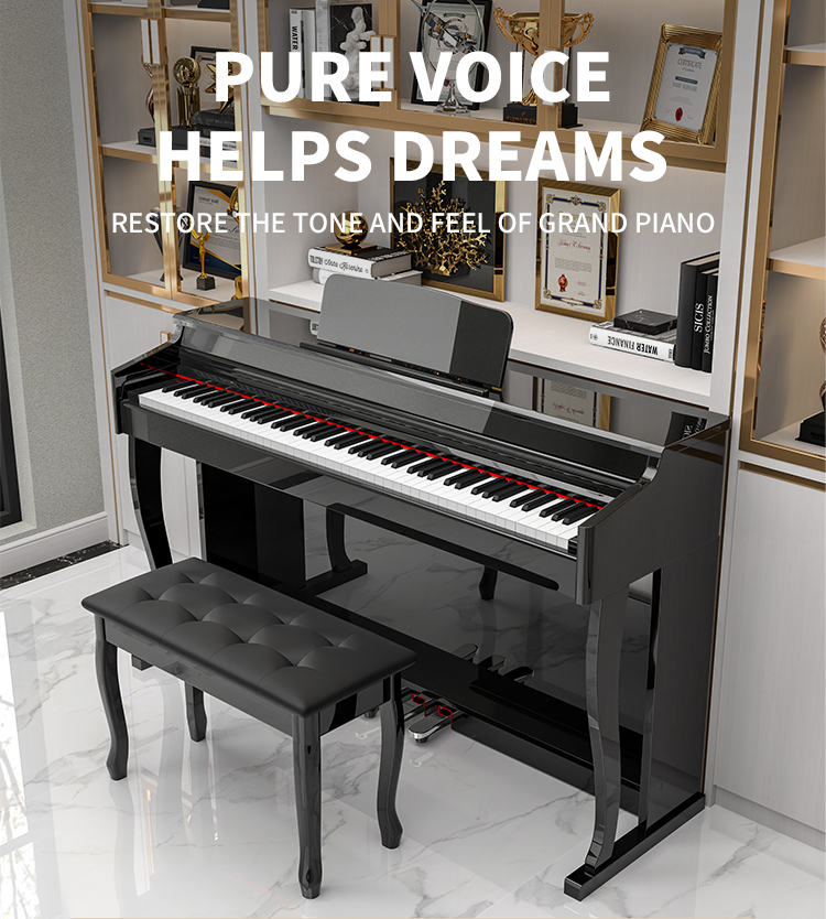 Musical Instruments Upright Piano Keyboard Kick Piano 88 Key Digital ...