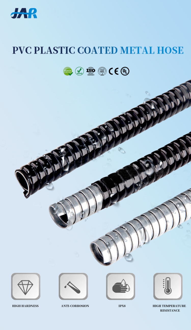 Jar Ce Rohs Approval Ip68 Waterproof 25mm 1" Corrugated Flexible Metal ...
