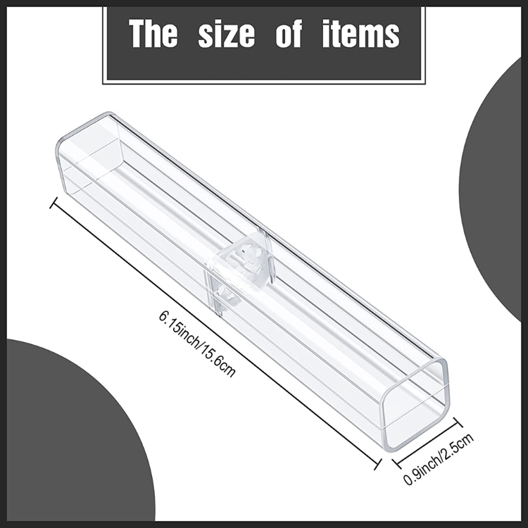 Plastic Clear Acrylic Pen Case Gift Empty Pencil Boxes Pvc Pen Storage ...