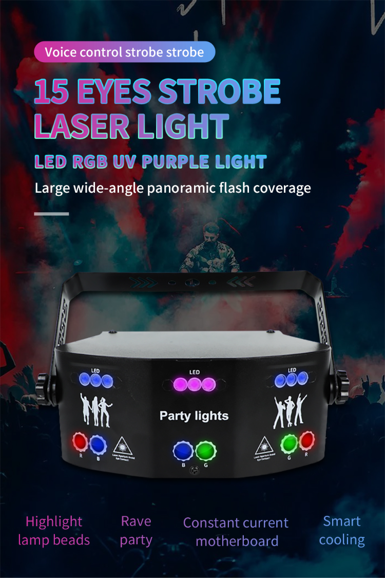 Buy Wholesale China Party Lights For Room Decoration Dj Strobe 15eye ...
