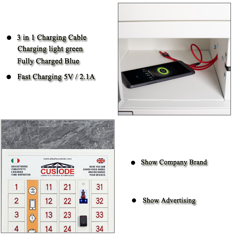 Self Service Rifd Mobile Phone Charging Locker With Multi-payment - Buy ...