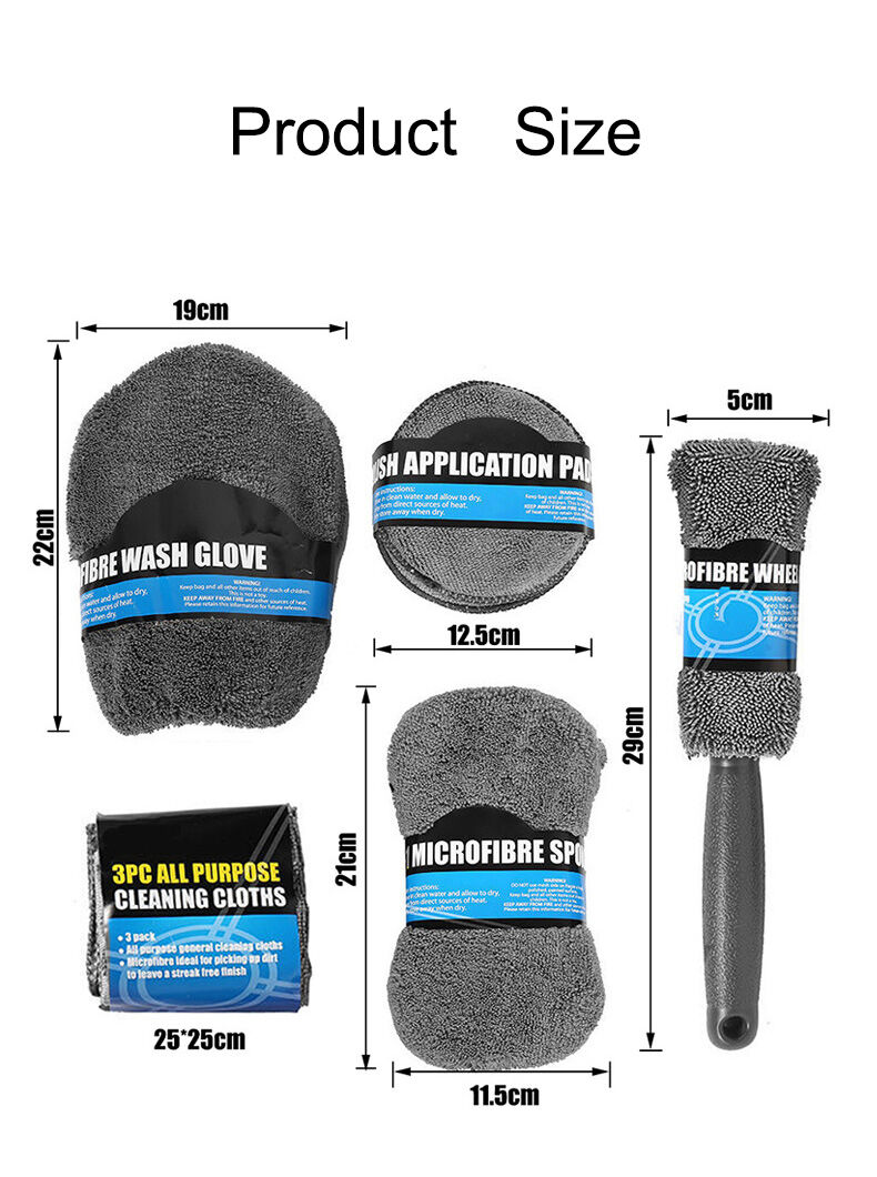 Multifunction Portable 9pcs Microfiber Car Wash Washing Cleaning Tools ...