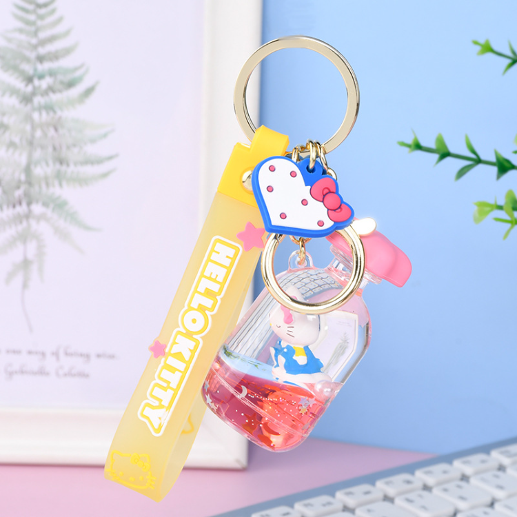 Wholesale Transparent Acrylic Liquid Boba Keychain Glitter Keychain ...