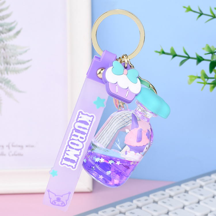 Wholesale Transparent Acrylic Liquid Boba Keychain Glitter Keychain ...