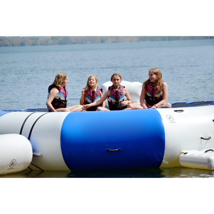 Round Water Floating Island 8ft 10ft 13ft Air Pvc Inflatable Trampoline ...