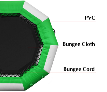 Round Water Floating Island 8ft 10ft 13ft Air Pvc Inflatable Trampoline ...