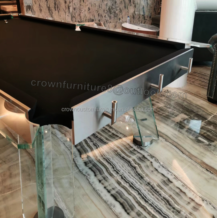 Designer's Latest Design Full Of Futuristic Toughened Glass Table Legs ...