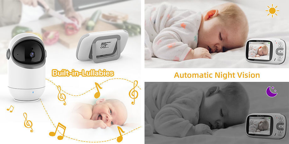 Supplier Video Baby Sleeping Monitor Nanny Cam 3.2 Inch Lcd Two Way ...