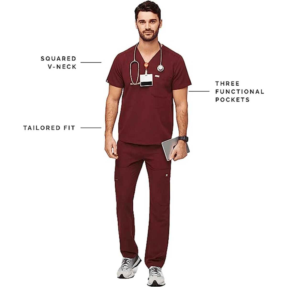 Buy Wholesale China Oem Cynolux Scrub Top For Men – 3 Pockets, Tailored ...