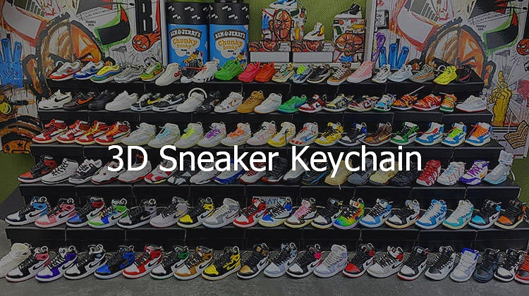 Factory Wholesale Mini 3d Sneaker Keychains Mini Shoe Keychain ...