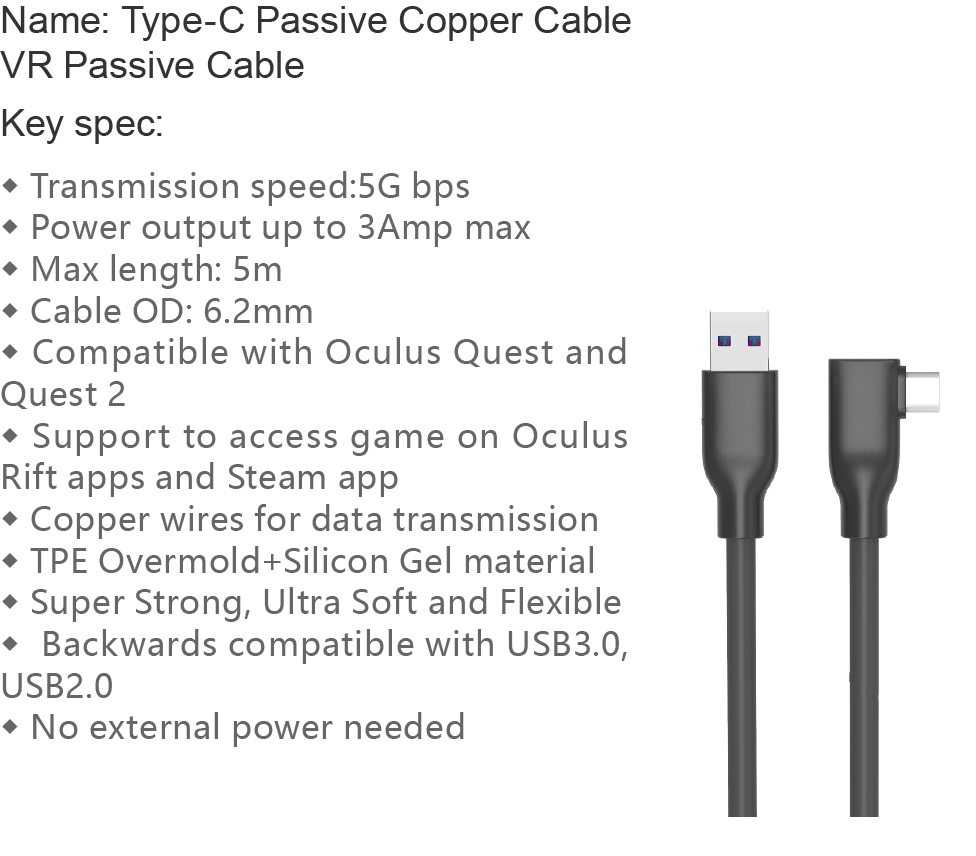 Buy Wholesale China Type-c Passive Copper Cable-vr Passive Cable-ultra ...