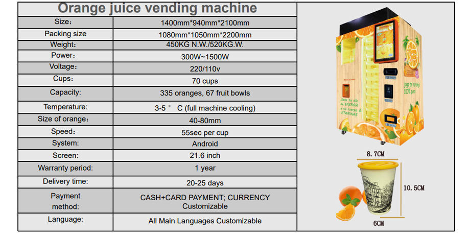Buy Wholesale China Qr Code Payment Orange Juice Vending Machine & Qr ...
