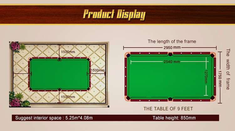 Imported Wood Cushion Jianying Luxury Super 9ft Pool Table For Custom ...