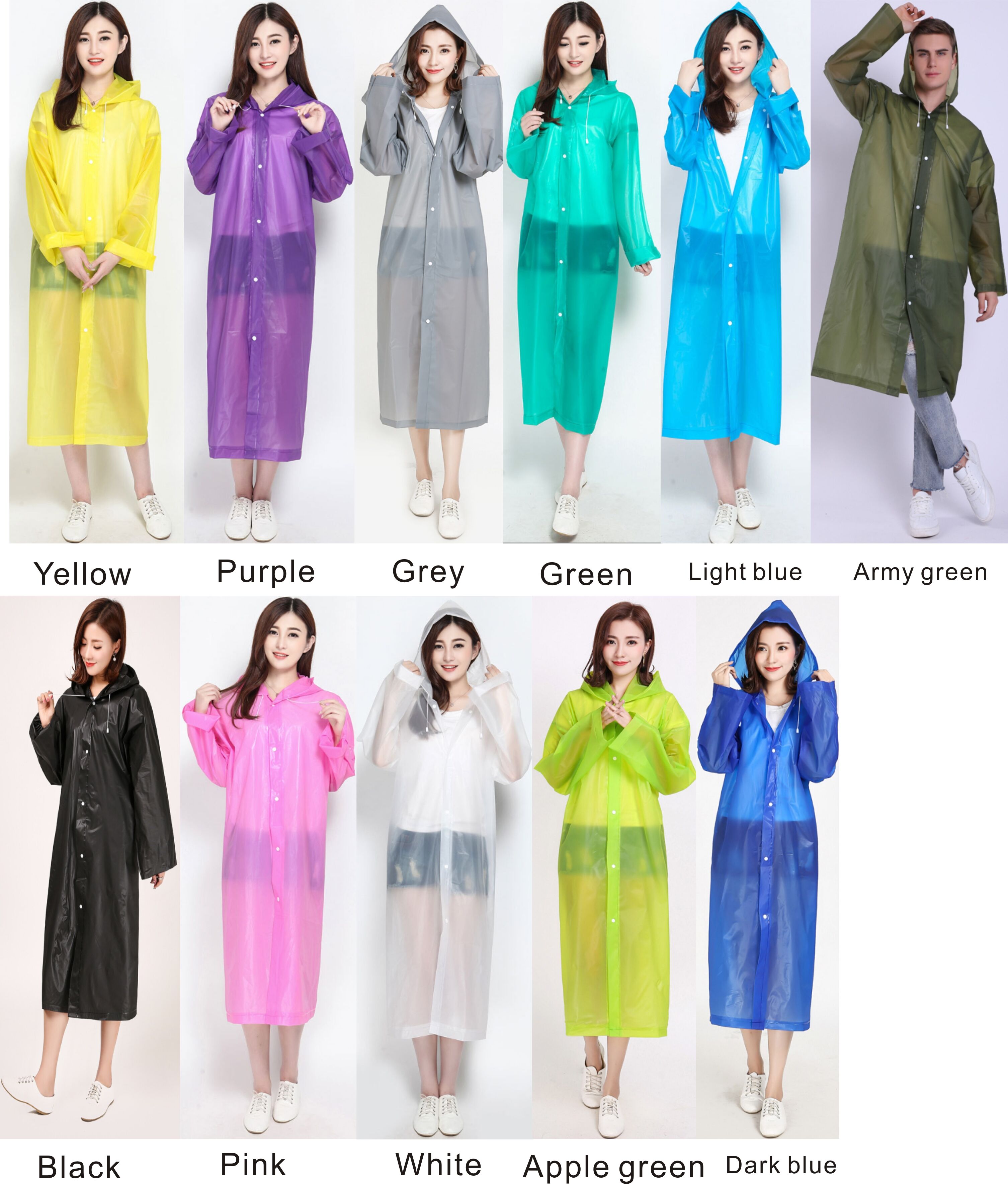 Buy Wholesale China Custom Logo Outdoor Eva Rain Coat Plastic Raincoats & Eva Raincoats at USD 0 ...