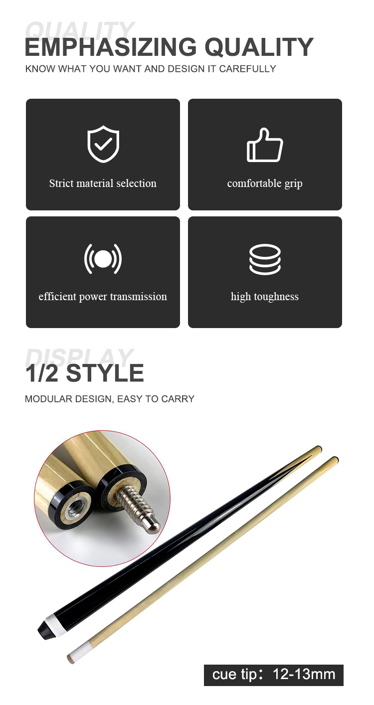 Economic Decal Design Maple Wood 13mm Pool Cue Sticks Colorful American ...