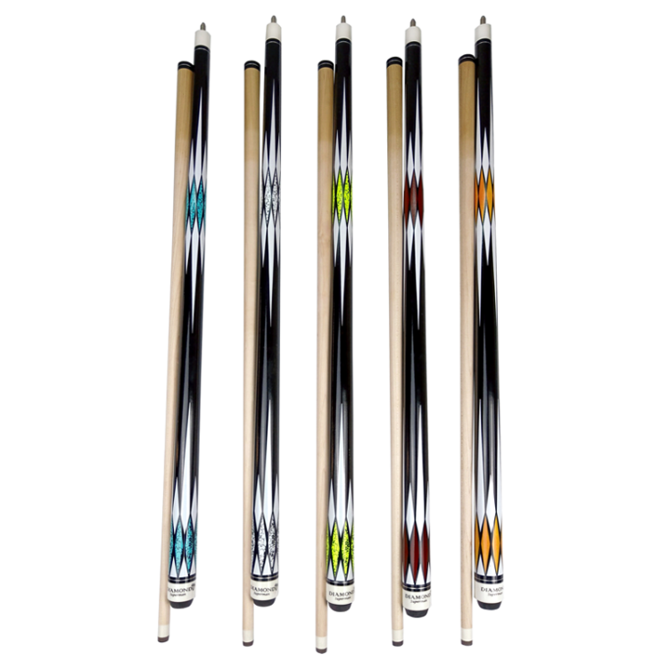 Economic Decal Design Maple Wood 13mm Pool Cue Sticks Colorful American ...