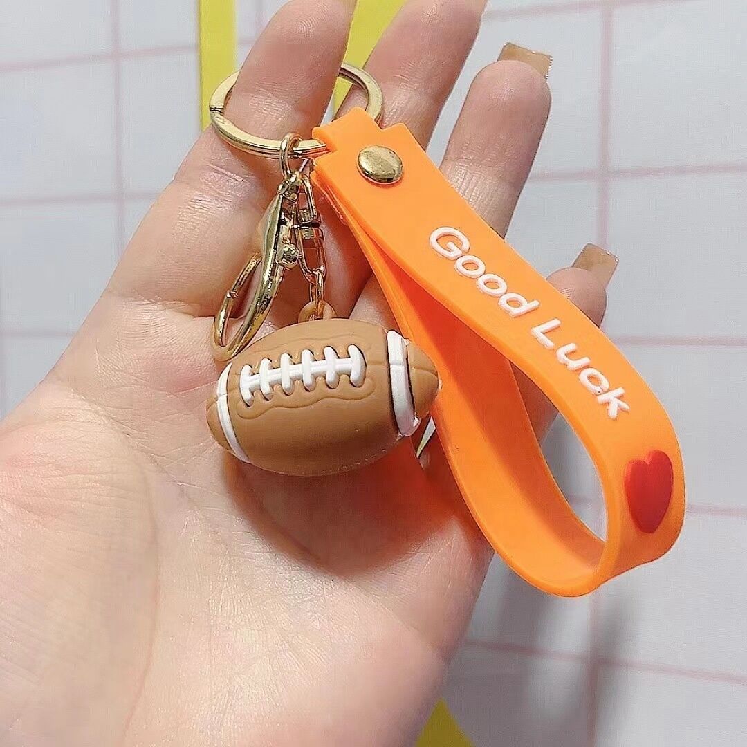 Wholesale Popular Custom Cute 3d Rubber American Football Keychain ...