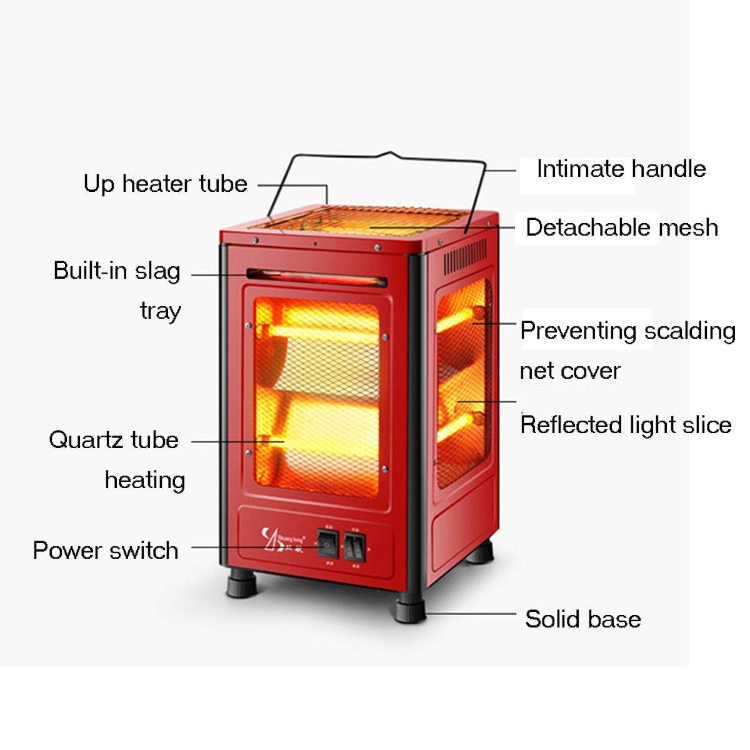 Portable Quartz Electric Heater 2000w Fast Heating Quartz Tubes ...