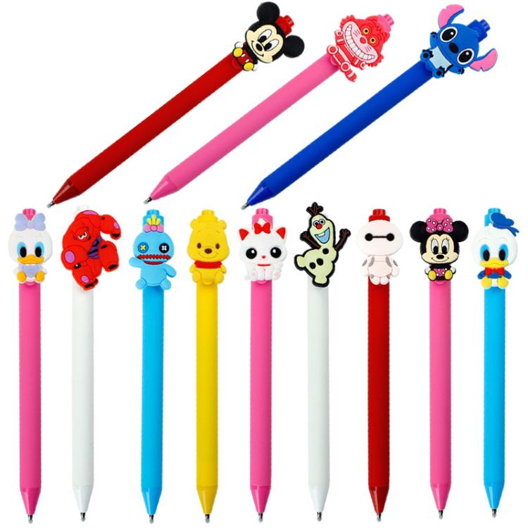 Wholesale Custom Silicone 3d Character Pen Cap Rubber Pvc Ball Pen With ...
