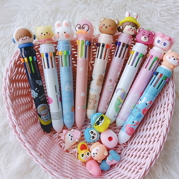 Wholesale Custom Silicone 3d Character Pen Cap Rubber Pvc Ball Pen With ...