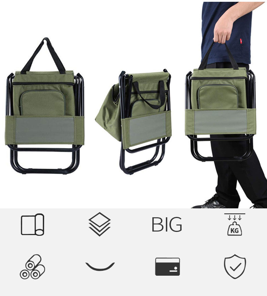 Buy Wholesale China Portable Outdoor Folding Ice Chair With Storage Bag ...