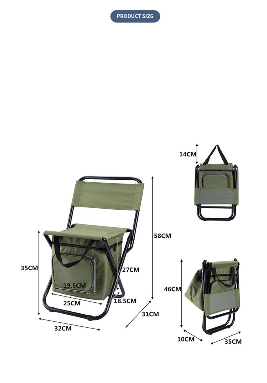 Buy Wholesale China Portable Outdoor Folding Ice Chair With Storage Bag ...