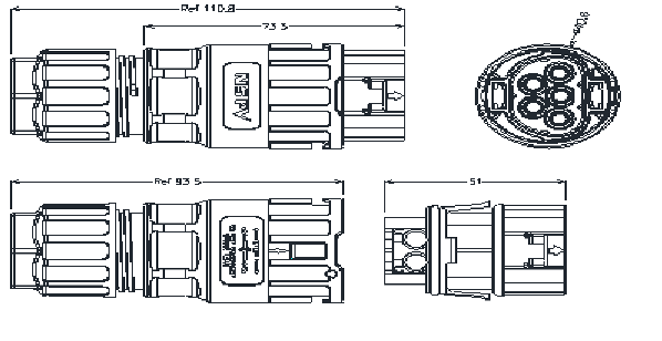 Buy Wholesale China Tuv Solar Ac Inverter Connector Cable Female To ...