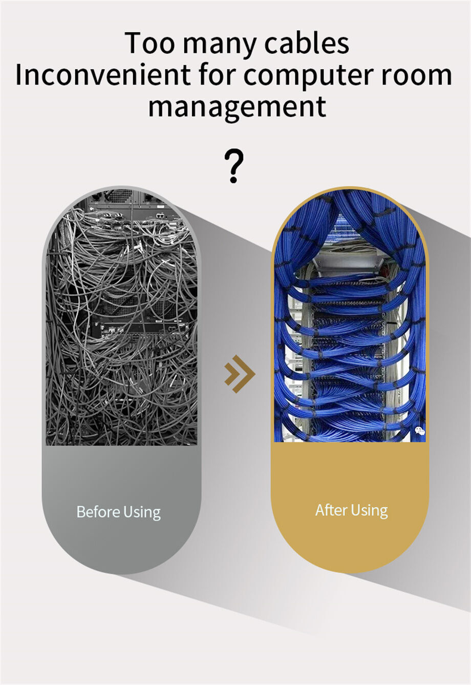 Plastic Rack Mount 1u 24 Port Cable Manager Cat6 Rj45 Ethernet Cable ...