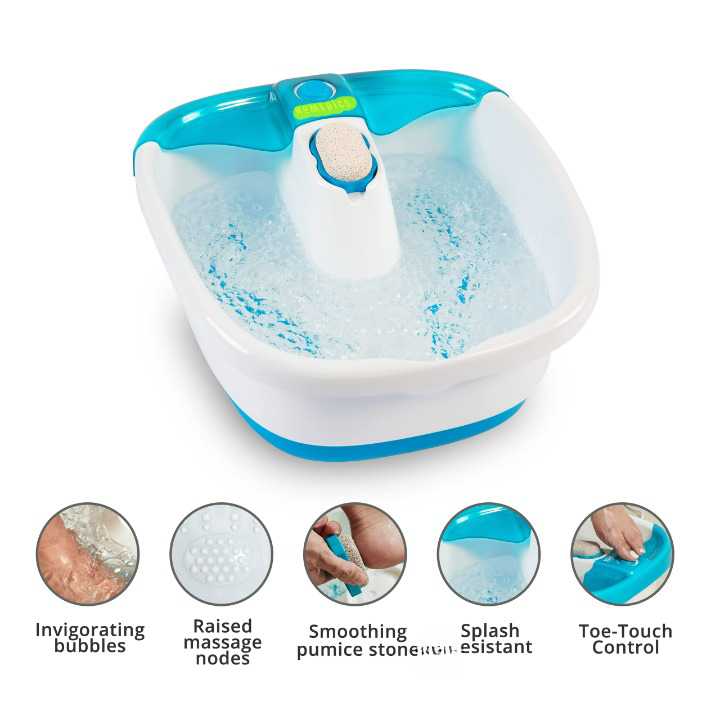 Toe Touch Controlled Foot Bath With Invigorating Bubbles And Splash ...