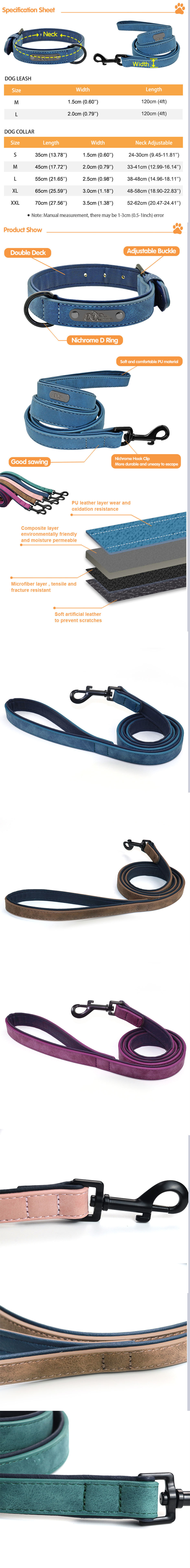 Trending High Quality Pet Dog Leash Leather Dog Collar Leash Set Luxury ...